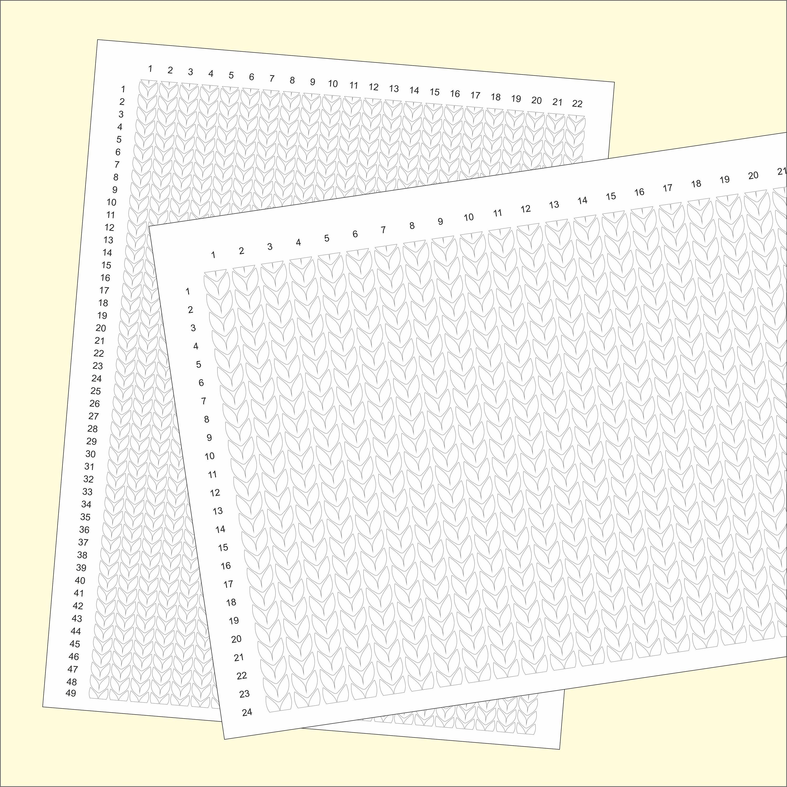 Knitting Stitch Printable Graph Paper Knit Stitch Graph Paper - Etsy ...