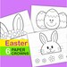 Easter Bunny Ear Egg Printable Paper Crown Hat Craft Easter Party ...