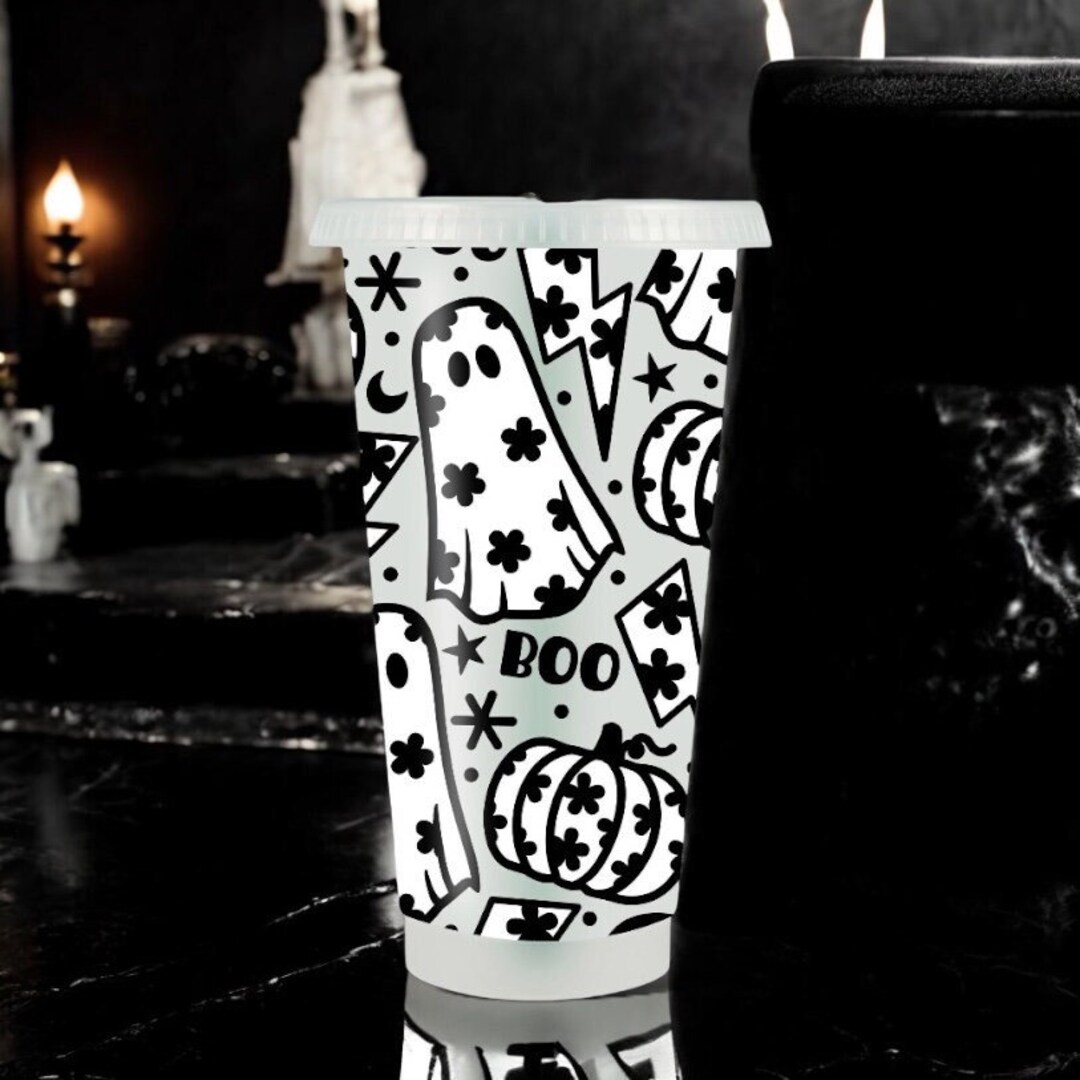 Halloween Ghost 24oz Cold Cup | Spooky Season | Cute Ghost Cold Cup ...