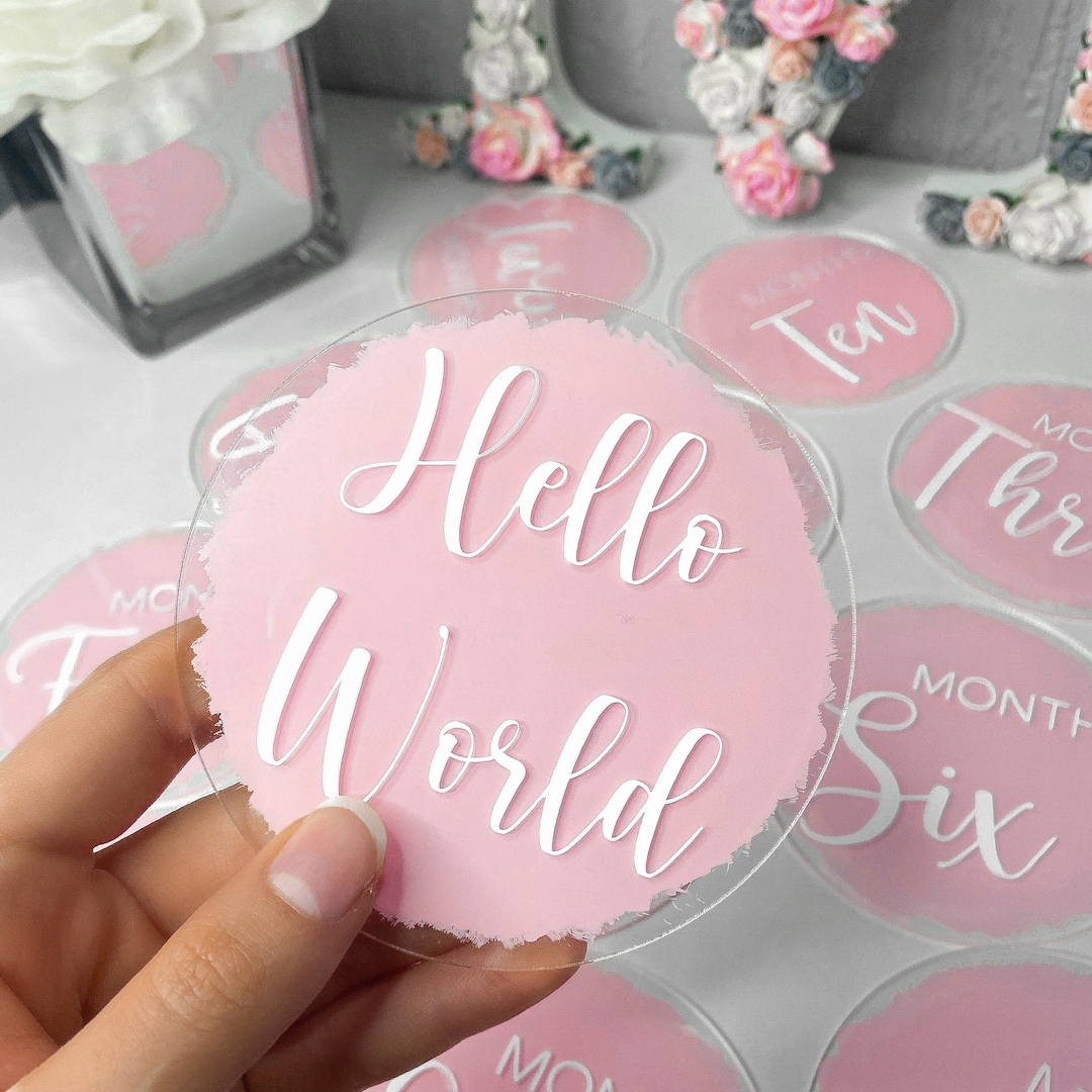 Baby Milestone Discs - Baby Milestone Cards - Monthly Milestone Markers ...