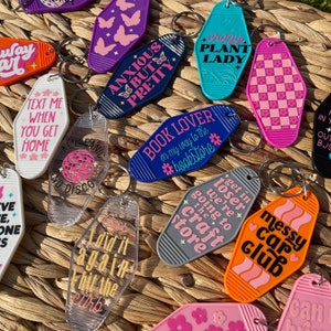 Cute Motel Keychains | Motel Keyring | Anniversary Gift | Letterbox ...