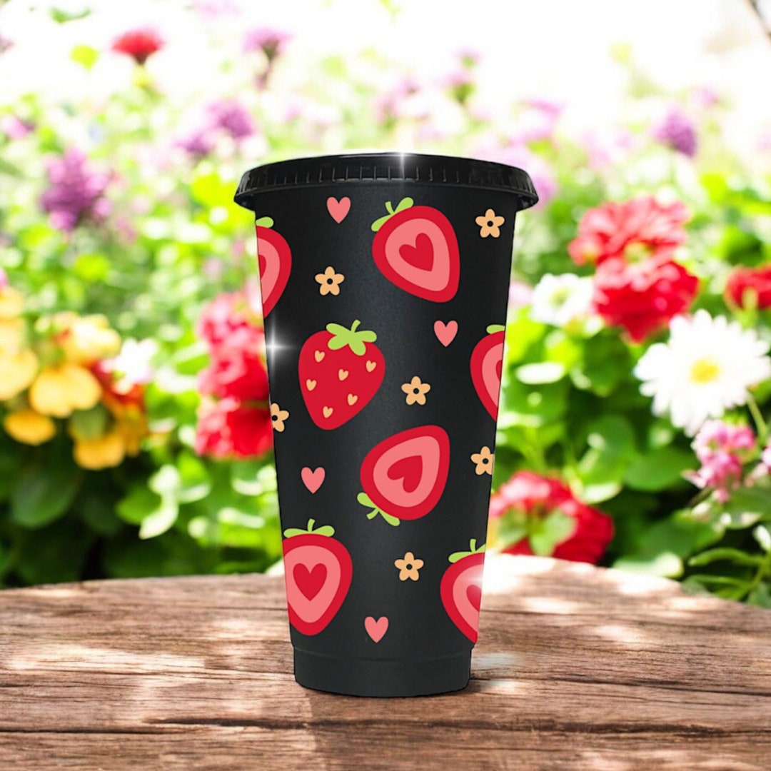 Strawberry 24oz Cold Cup | Cute Summer Cup | Strawberry Starbucks ...