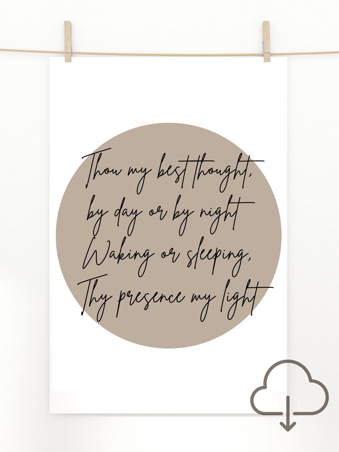 Be Thou My Vision, Digital Download, Minimalist Hymn Art, Hymn Art ...