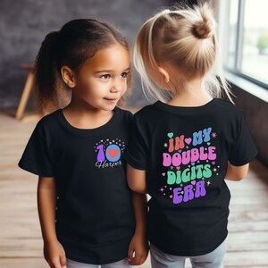 10 Years Old Birthday Outfit, in My Double Digits Era Sweatshirt ...