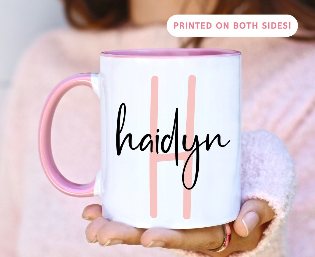 Personalized Name Coffee Mug, Initial Mug, Custom Last Name , Hot Cocoa ...