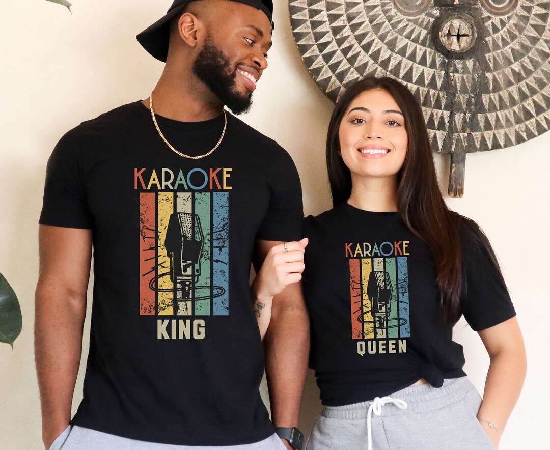 Couples Karaoke Funny Shirt, Singing Shirt, Karaoke King Queen, Theatre ...