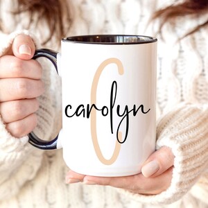 Personalized Name Coffee Mug, Initial Mug, Custom Last Name , Hot Cocoa ...