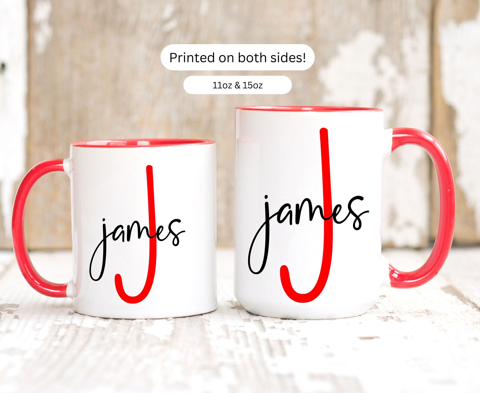 Personalized Name Coffee Mug, Initial Mug, Custom Last Name , Hot Cocoa ...