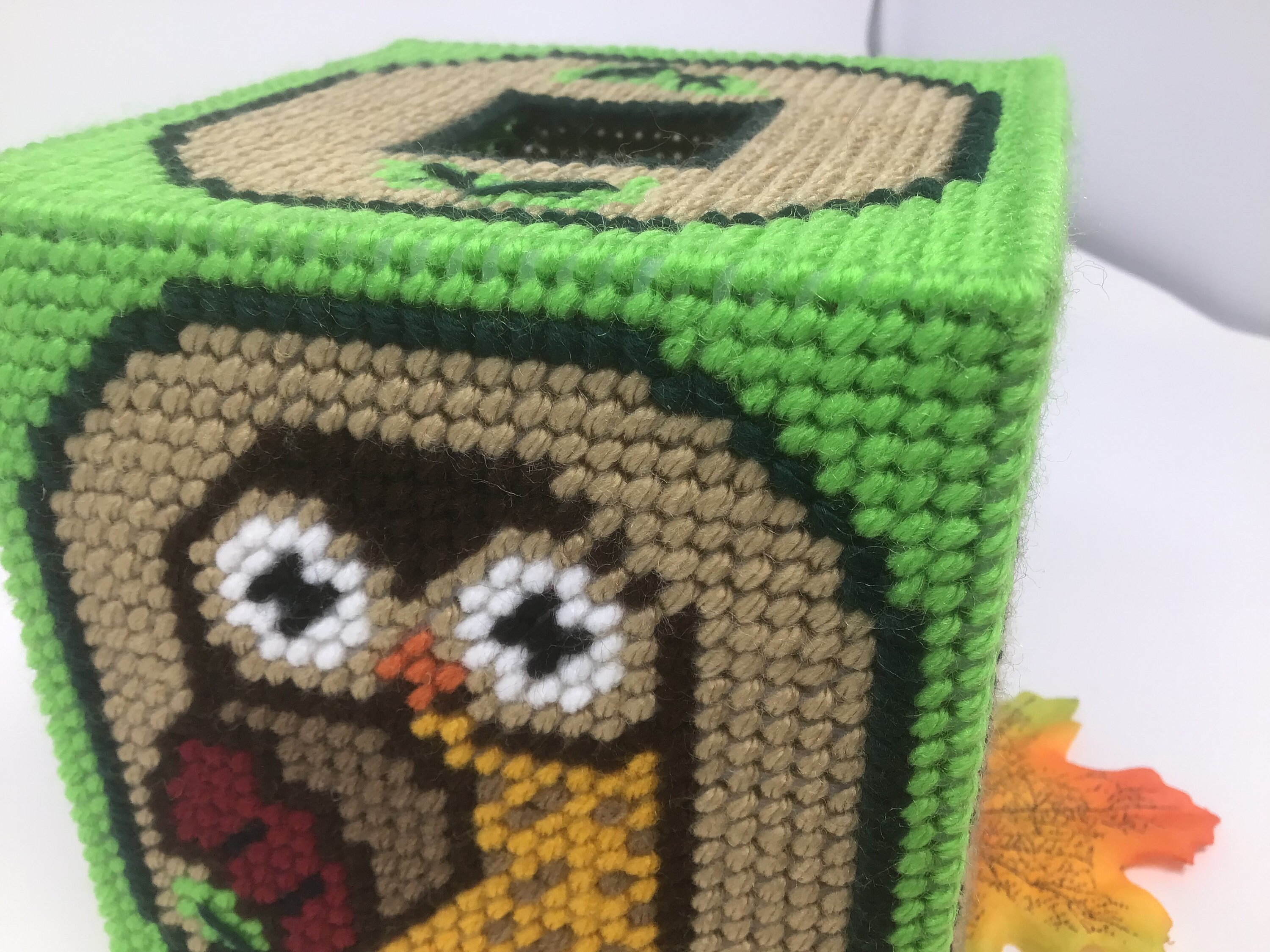 Tissue Box Cover, Owls and the Acorns - Etsy