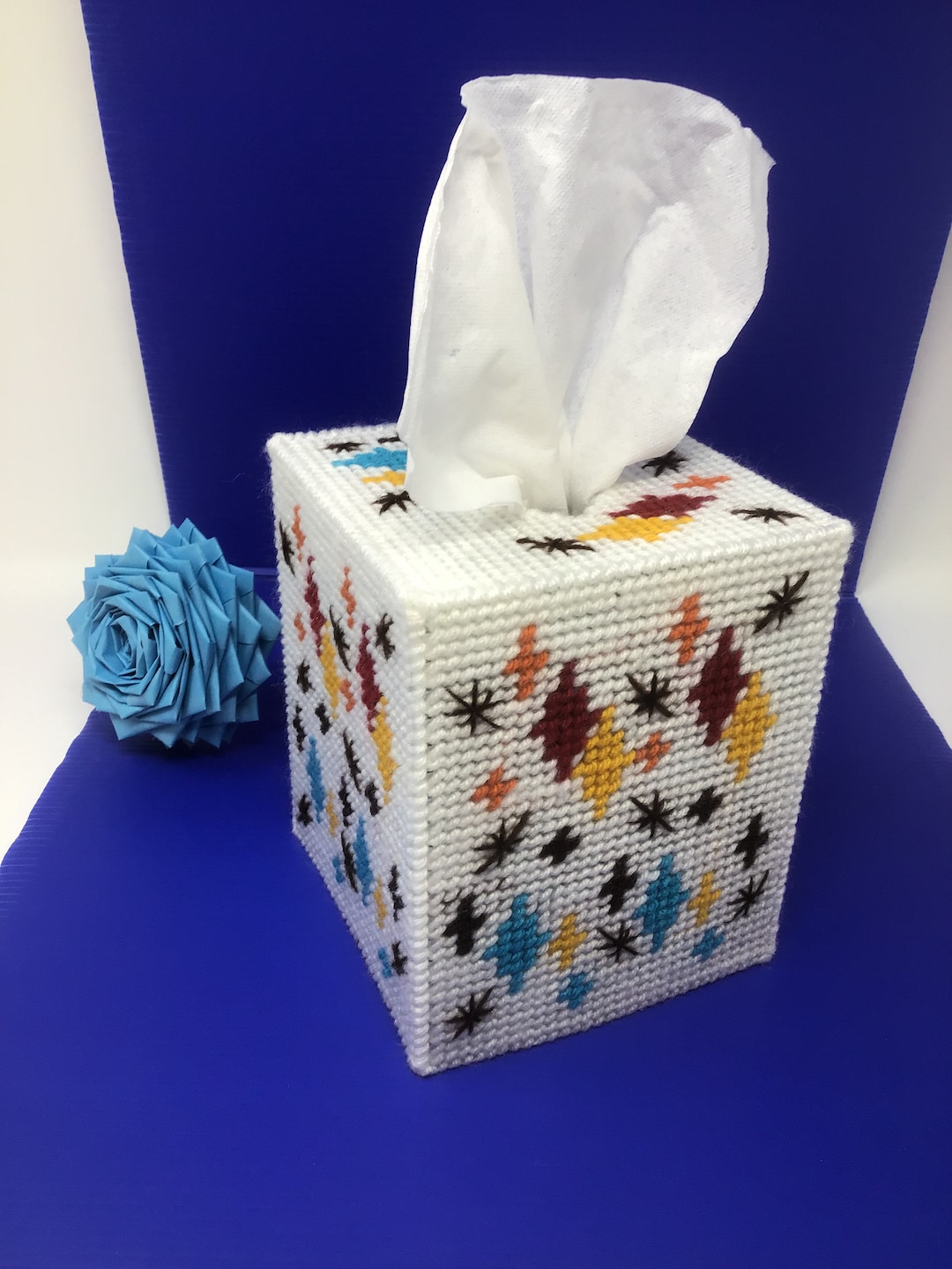 Mid Century, Atomic Inspired Tissue Box Topper - Etsy