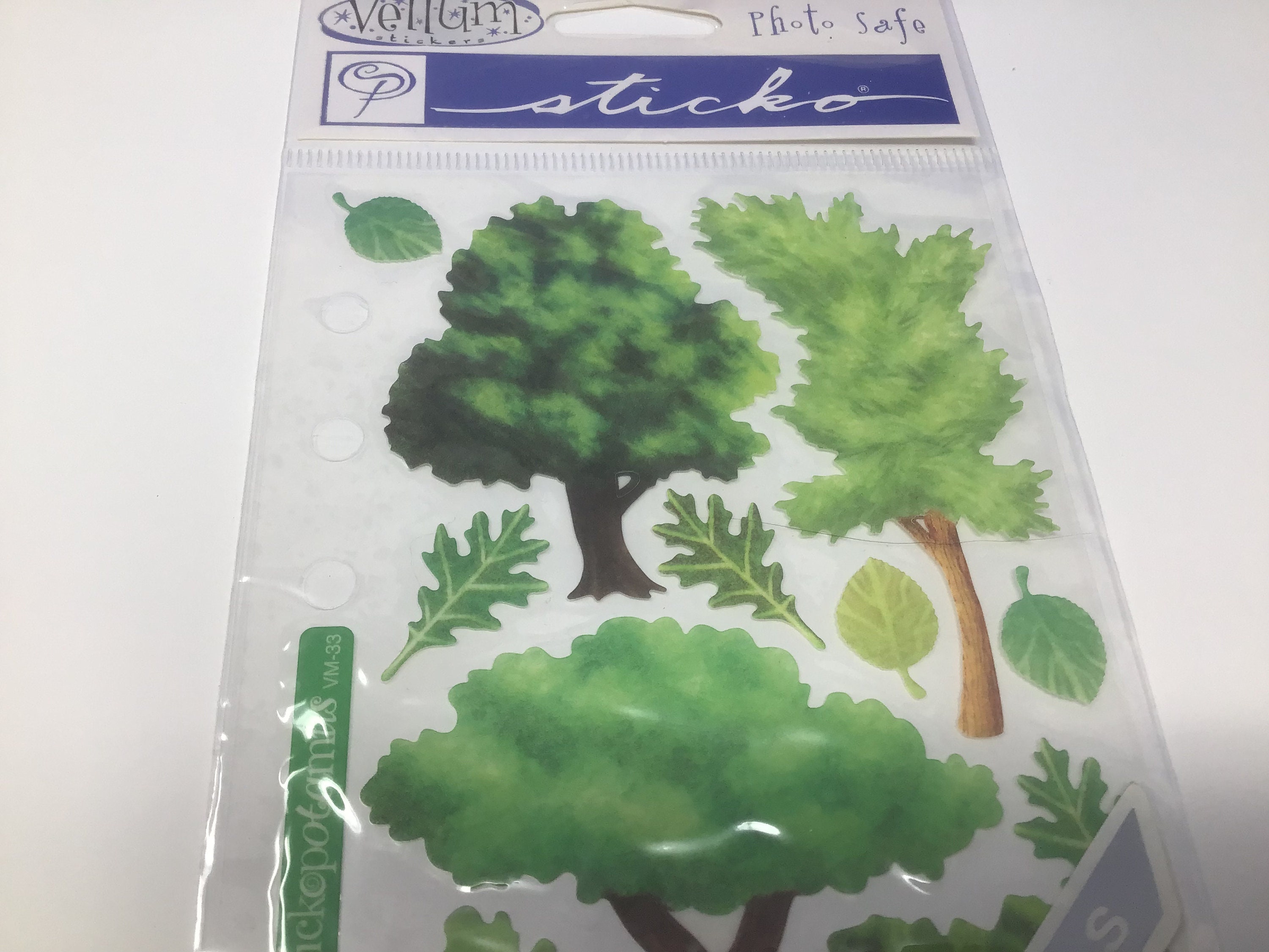 Vintage Clear Back Stickers Trees - Etsy