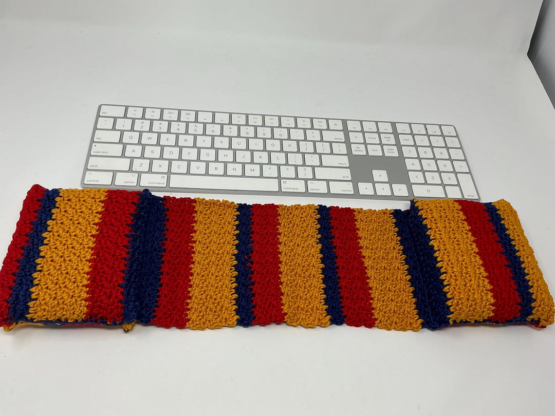 Keyboard Cover and Wrist Rest, Two in One, Crochet, Cotton, Gift for ...