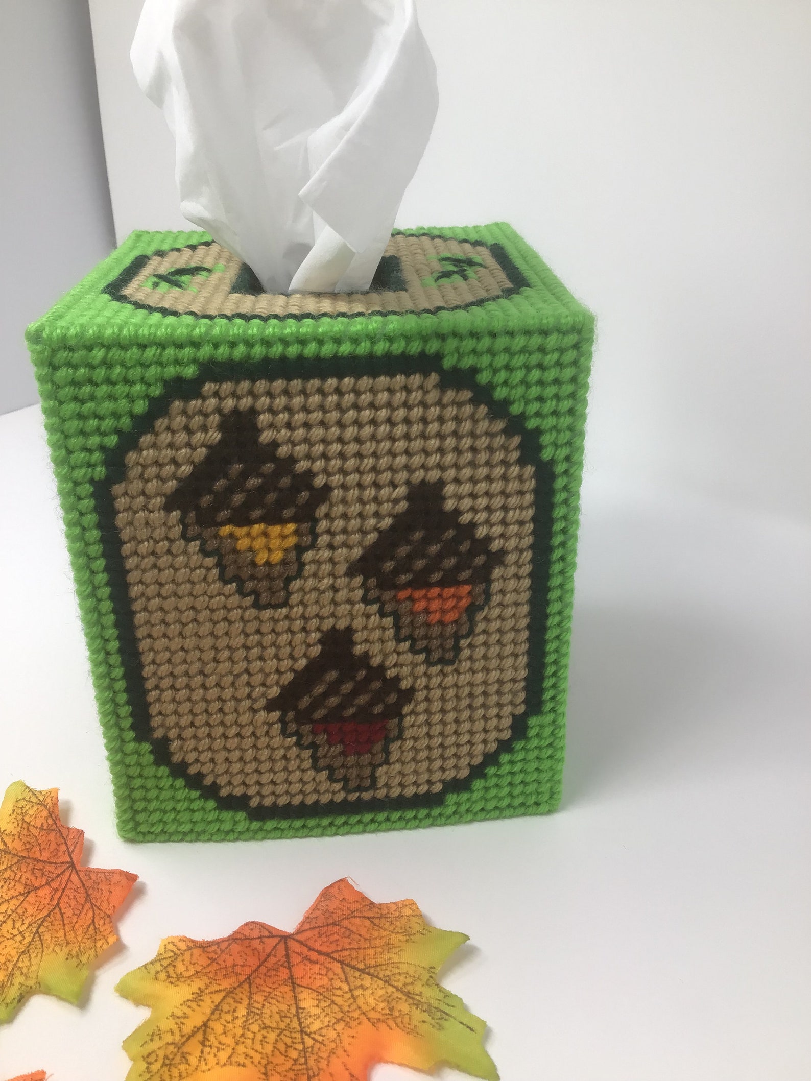 Tissue Box Cover, Owls and the Acorns - Etsy
