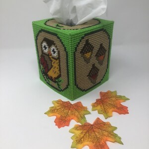 Tissue Box Cover, Owls and the Acorns - Etsy