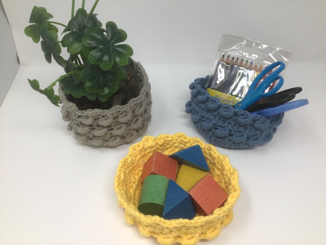 Unique Crochet Baskets, Multipurpose - Etsy