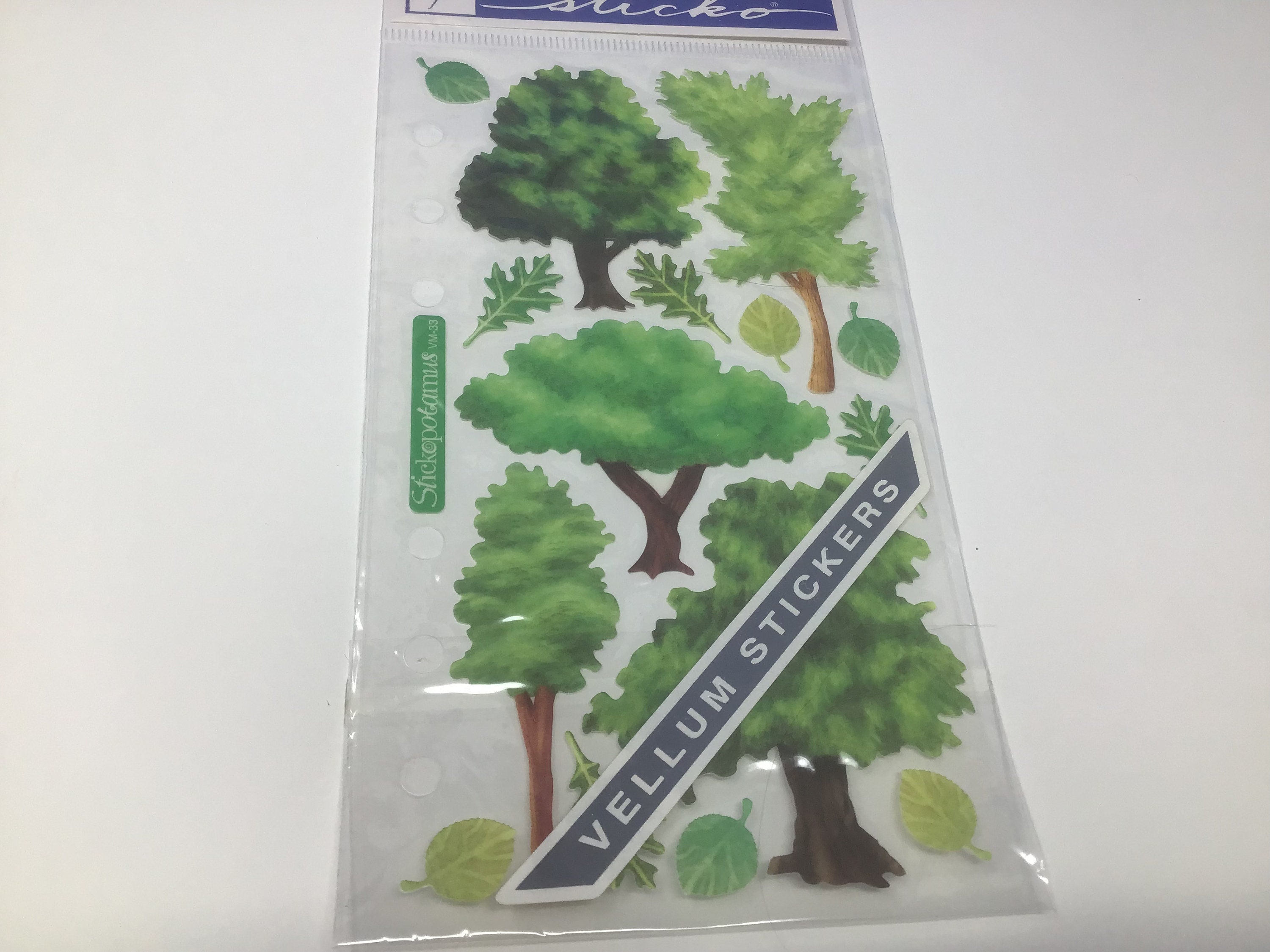 Vintage, Clear Back Stickers, Trees - Etsy