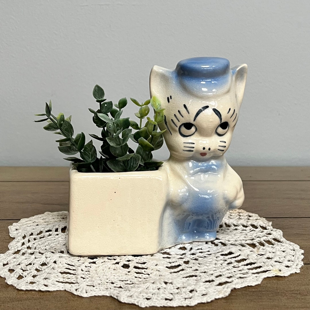 Vintage Ceramic Planter Anthropomorphic Pig Kitsch - Etsy