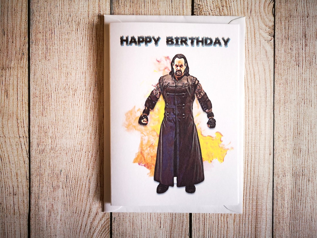Wrestling -the Undertaker - Birthday Card - Deadman - for WWE Fans ...