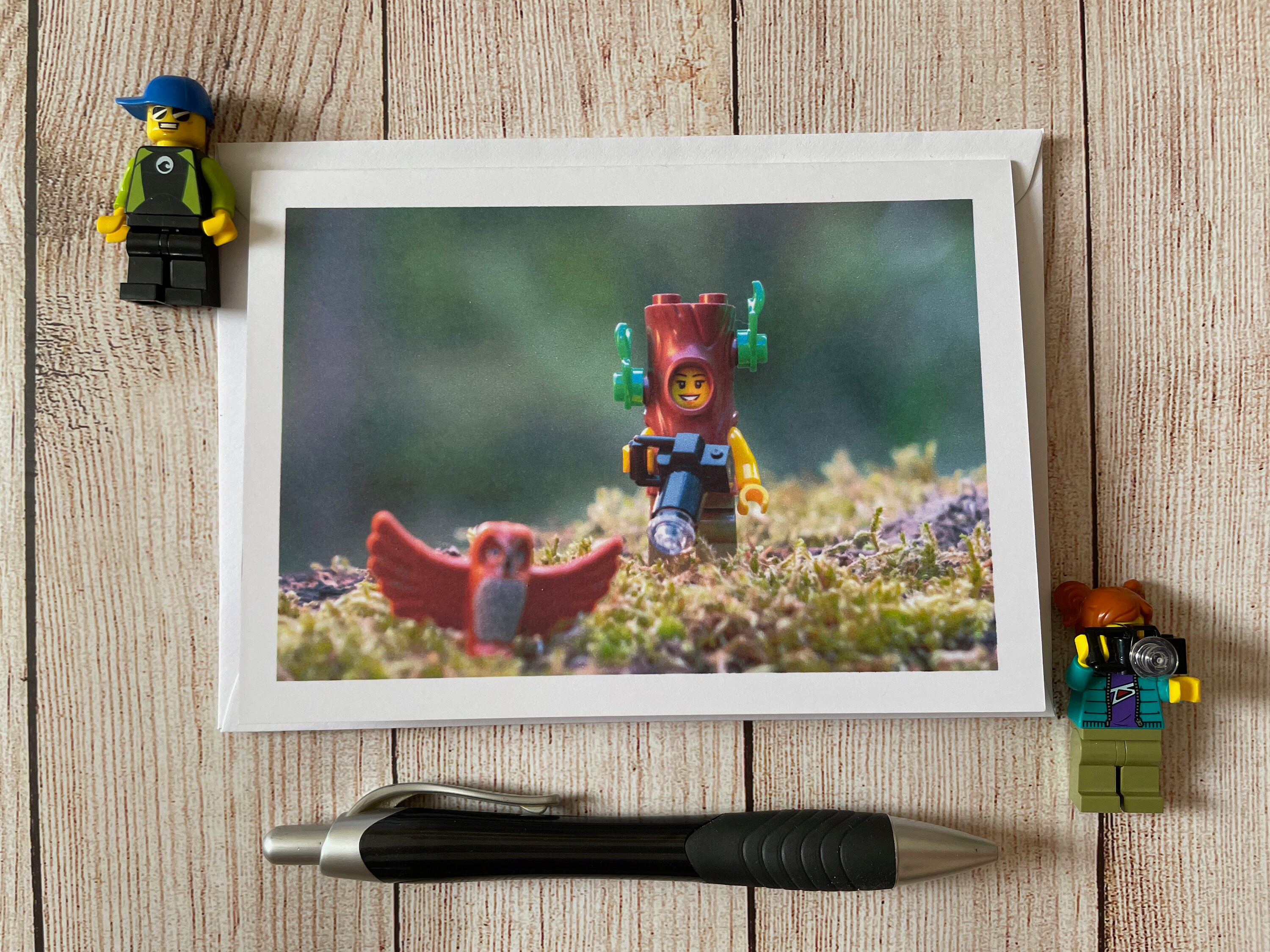 Lego Bird Photographer Minifigure Photo Greetings Card - Etsy