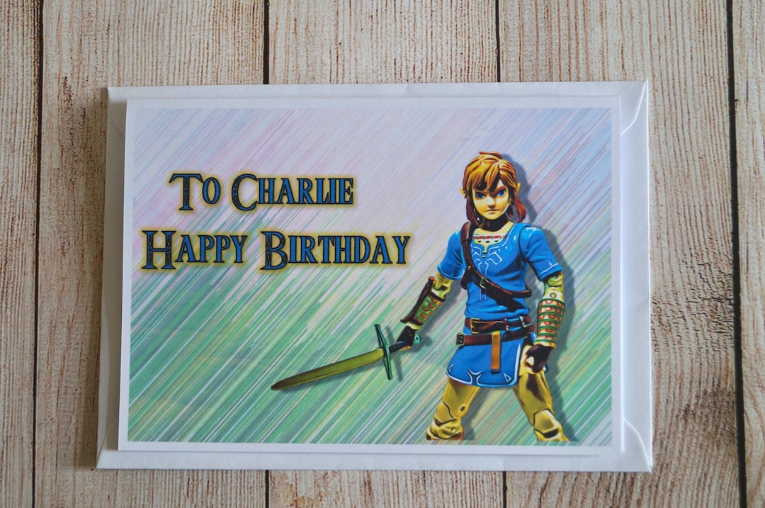 Zelda / Link - Nintendo - Handmade Personalised Birthday Card- Original ...