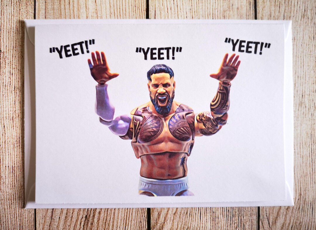 Jey Uso Birthday Card: WWE Wrestling Fan - YEET! - Handmade - Etsy