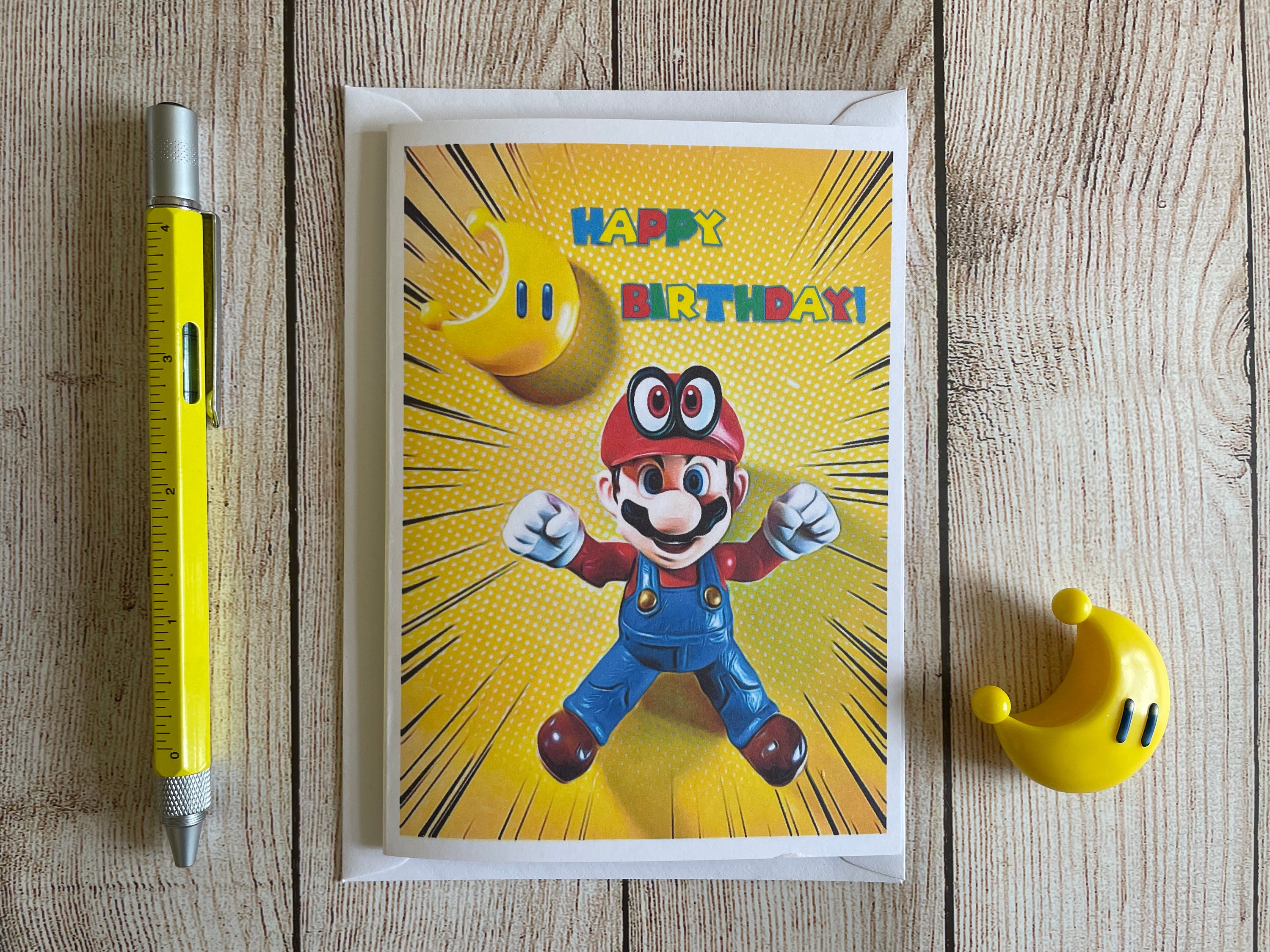Super Mario Nintendo Birthday Card for Gamers Handmade Original ...