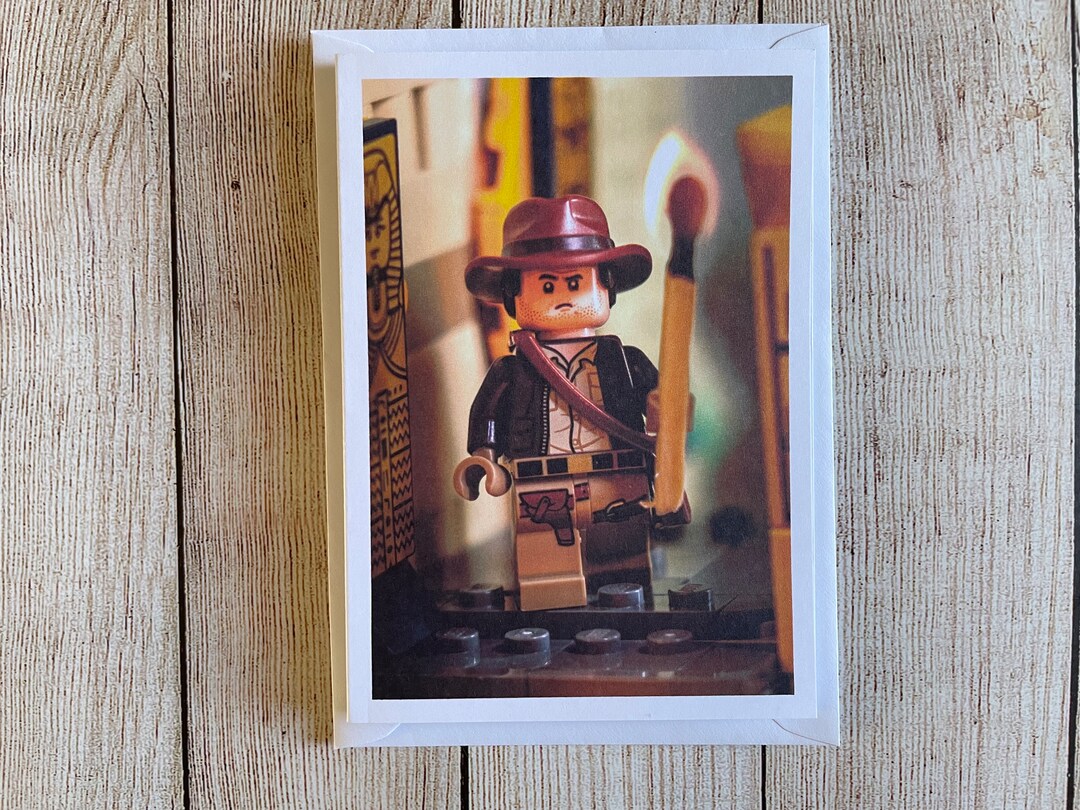 LEGO Indiana Jones Card Minifigure Photo Greetings Card - Etsy