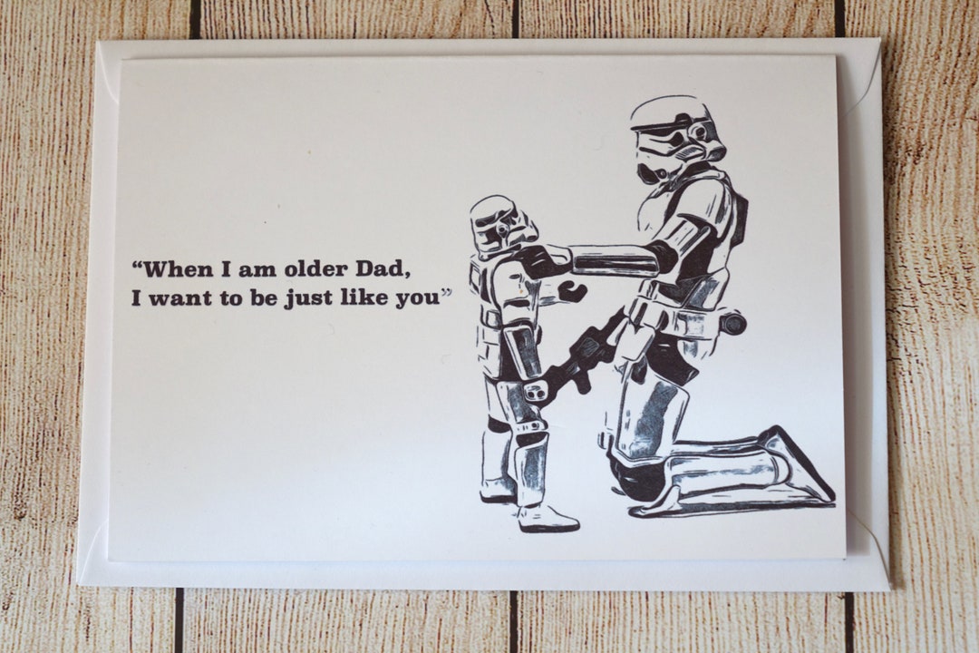 Stormtrooper Star Wars Fathers Day Dad Birthday Card Handmade Original ...