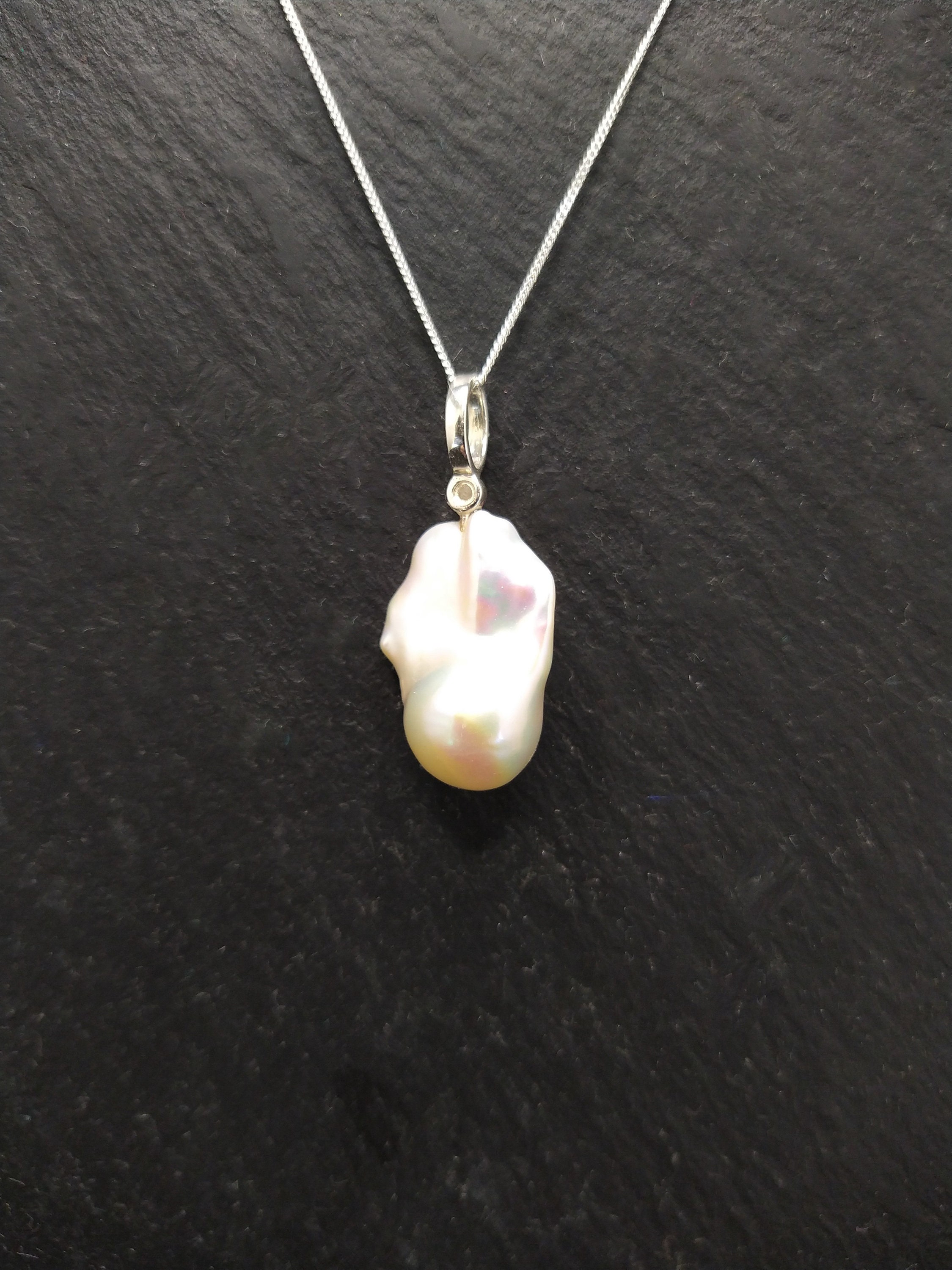 Fireball Pearl Chain Necklace - Etsy