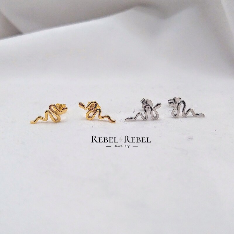 Snake Stud Earrings - Etsy