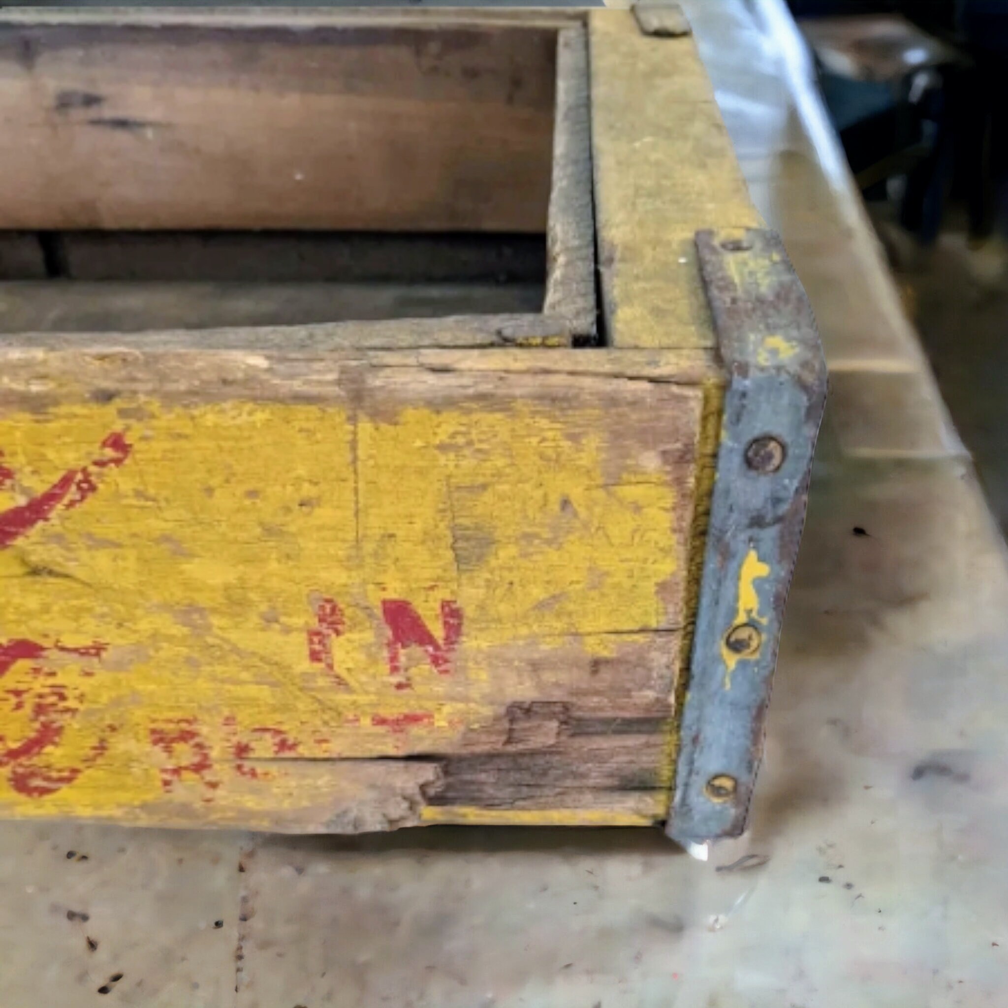 Vintage Yellow Coca-cola Wooden Crate - Etsy