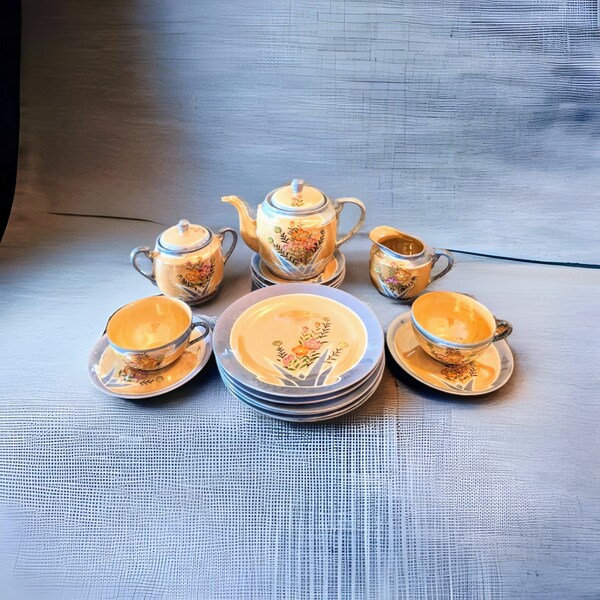Lusterware Tea Set - Etsy
