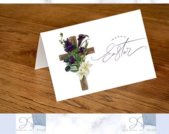 Printable Easter Card Resurrection Day Happy Easter Digital | Etsy