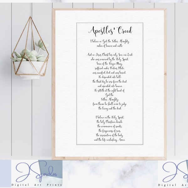 Apostles Creed Print - Etsy