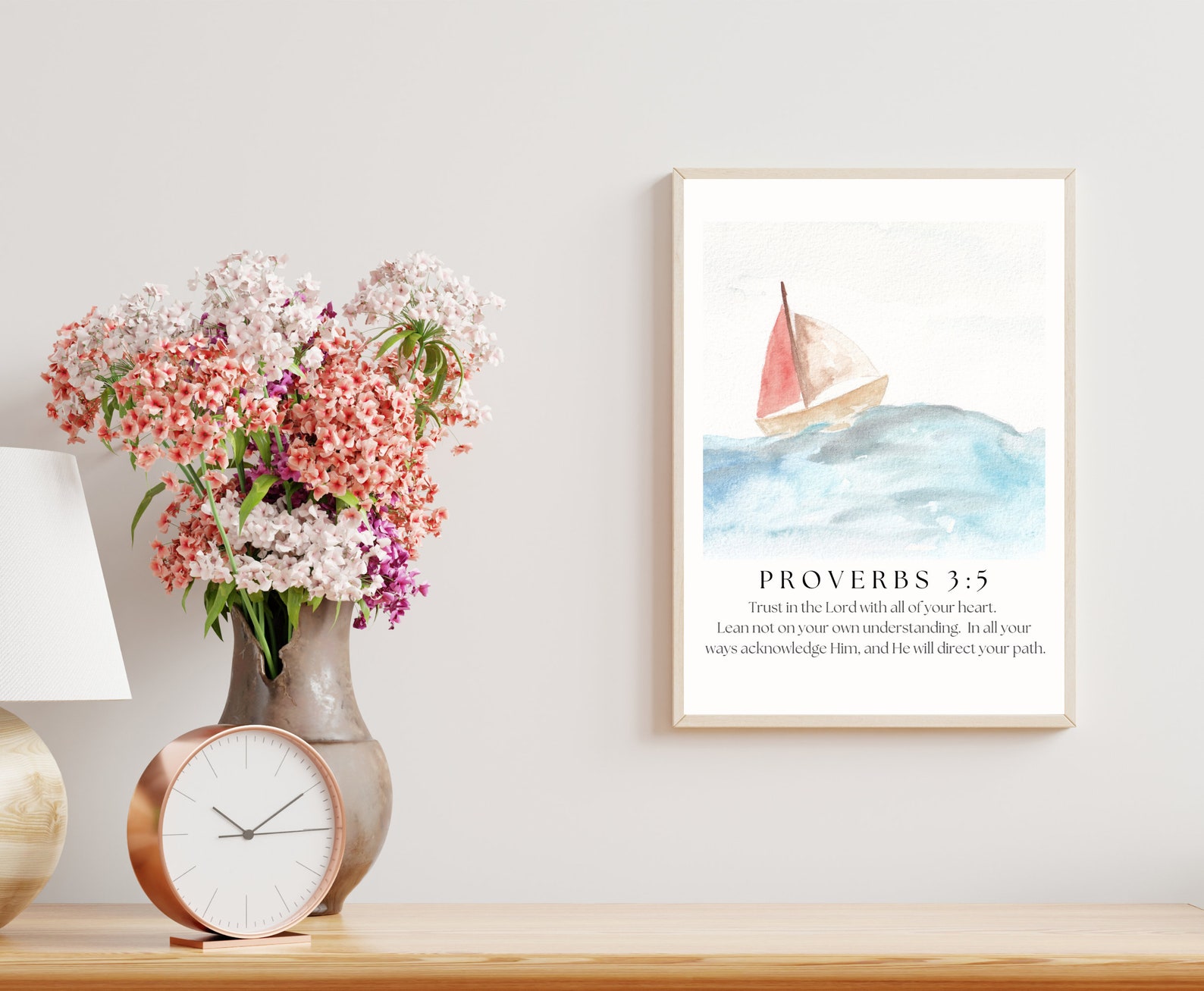 Nautical Nursery Wall Art, Bible Art for Nursery Wall, Printable Bible ...