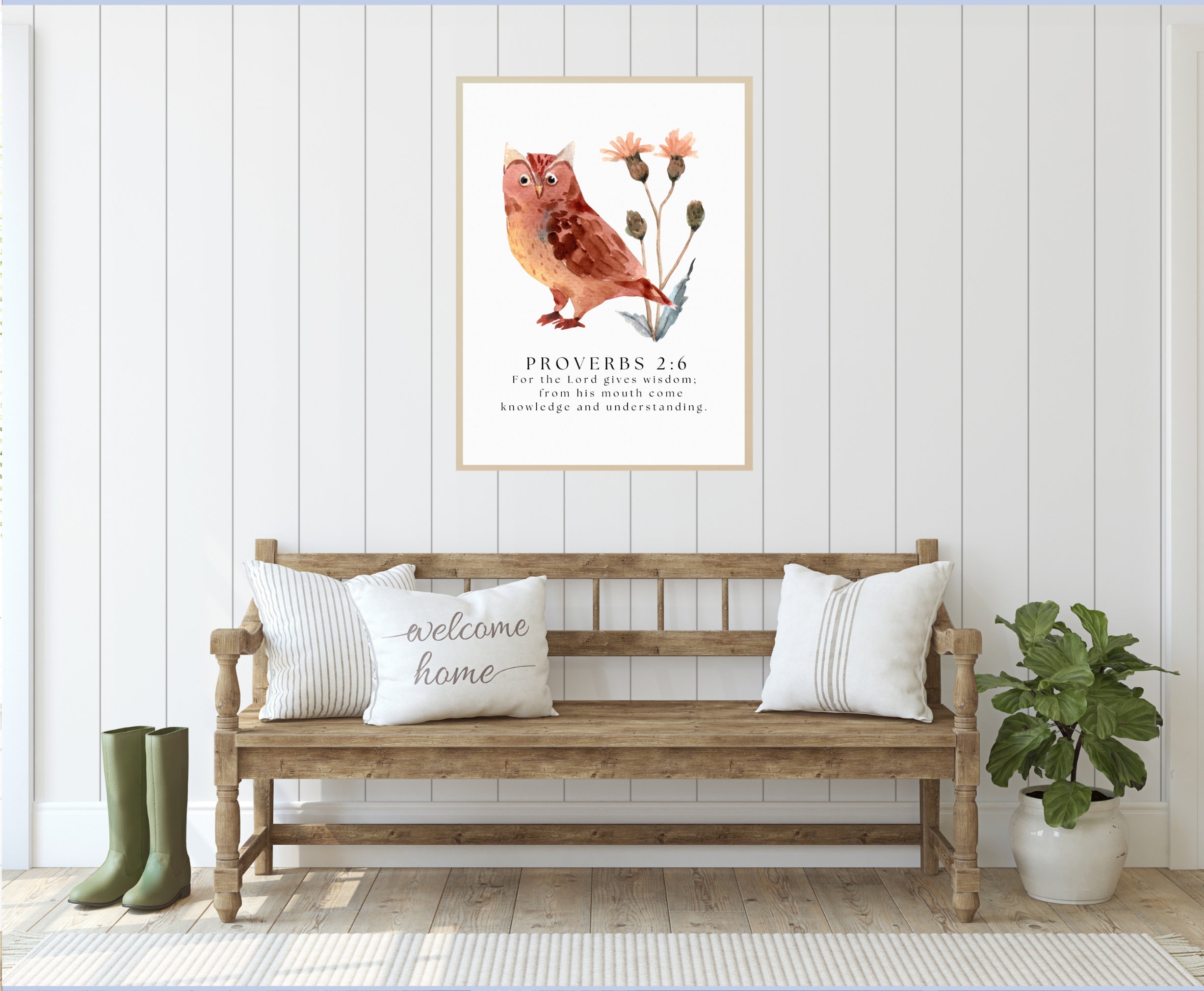 Proverbs 2:6 Scripture Print for Walls, Christian Gifts, Bible Verse ...