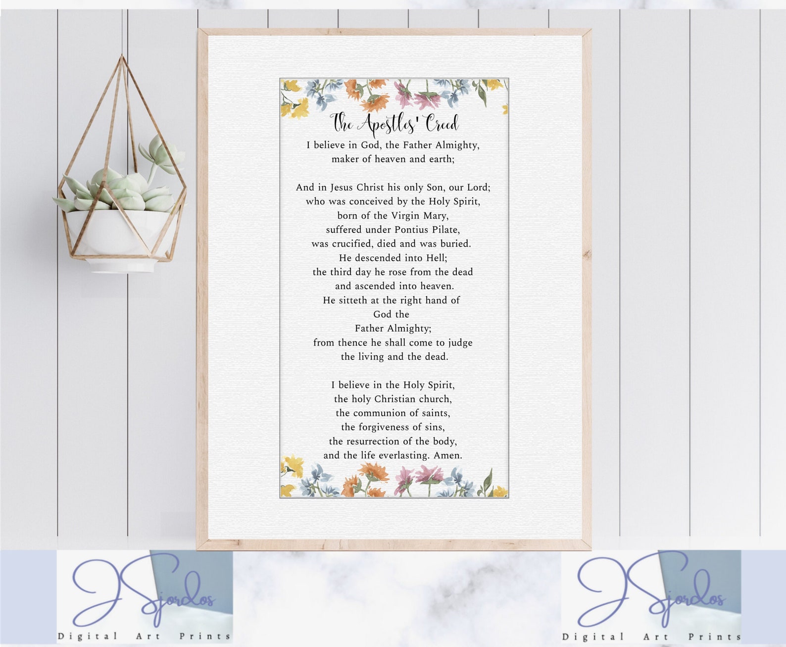 The Apostles' Creed Pdf, Christian Statement of Faith, Christian Wall ...