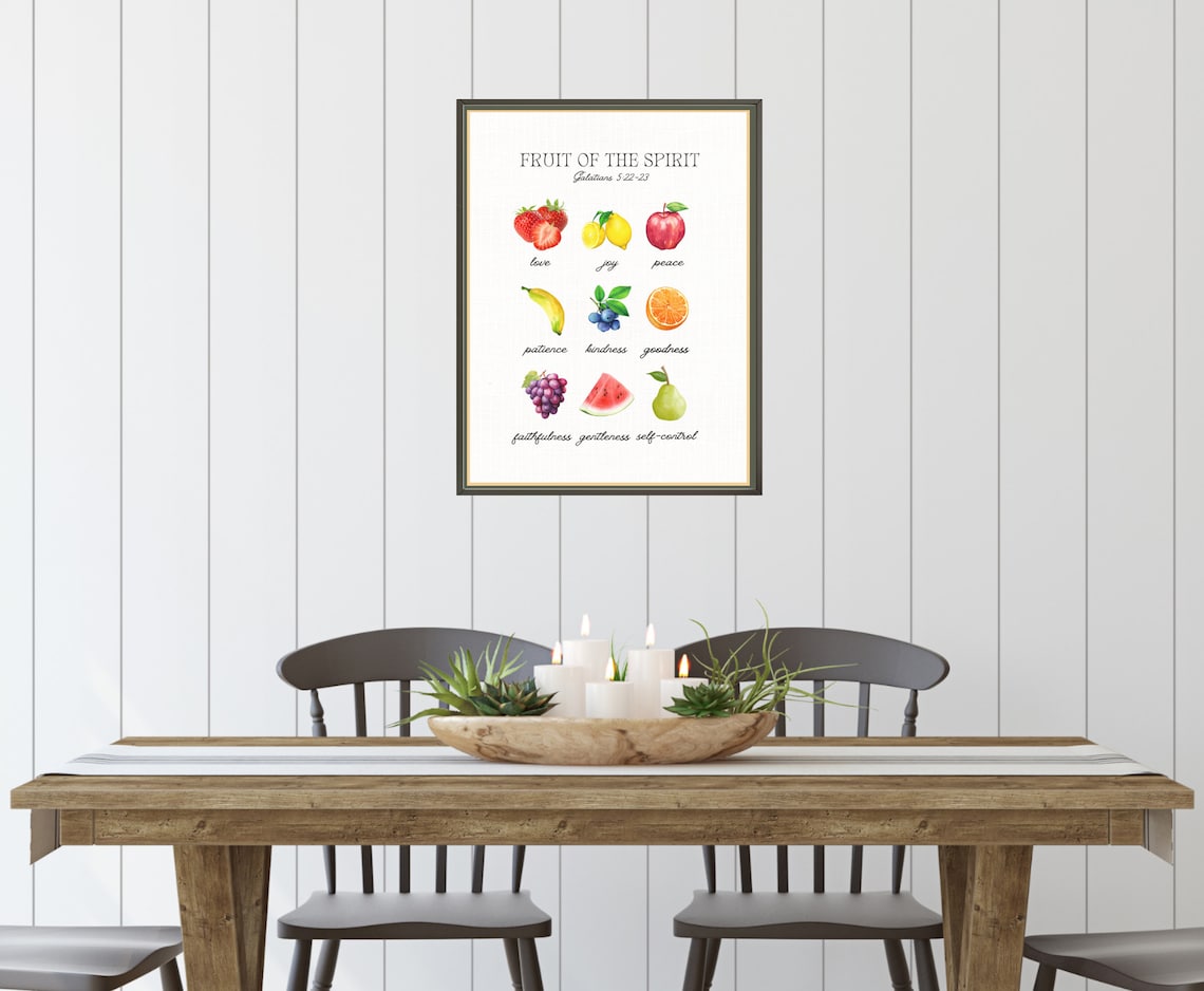 Fruit of the Spirit Christian Art Print, Printable Christian Wall Art ...