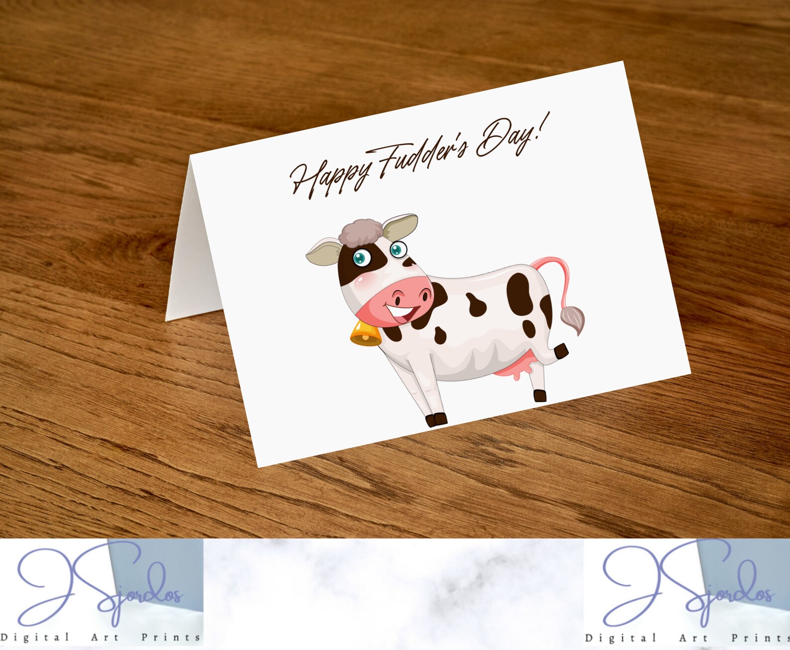 Cow Card Father's Day Printable, Cow Card for Dad, Fathers Day Card ...