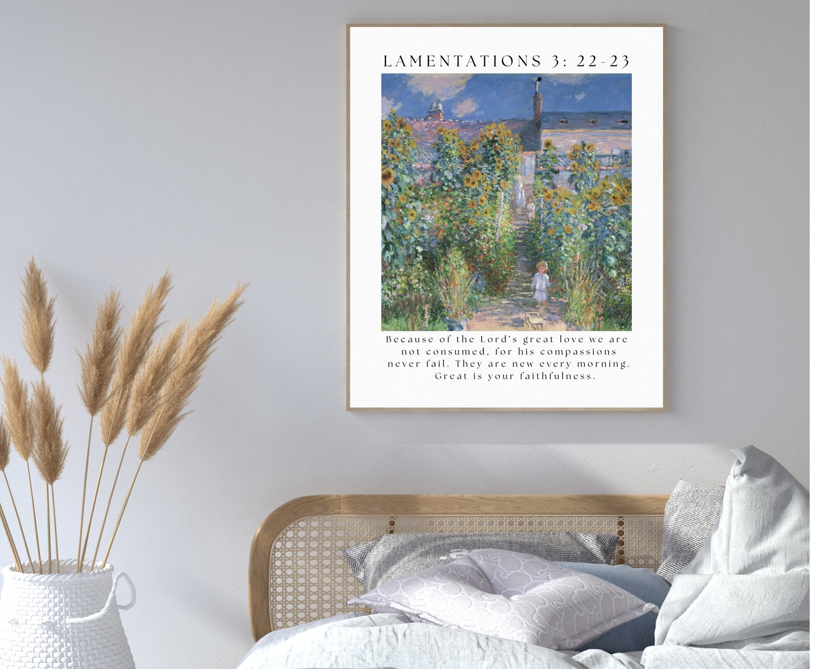 Bible Verse Wall Poster Lamentations 3: 22-23 Scripture Wall - Etsy