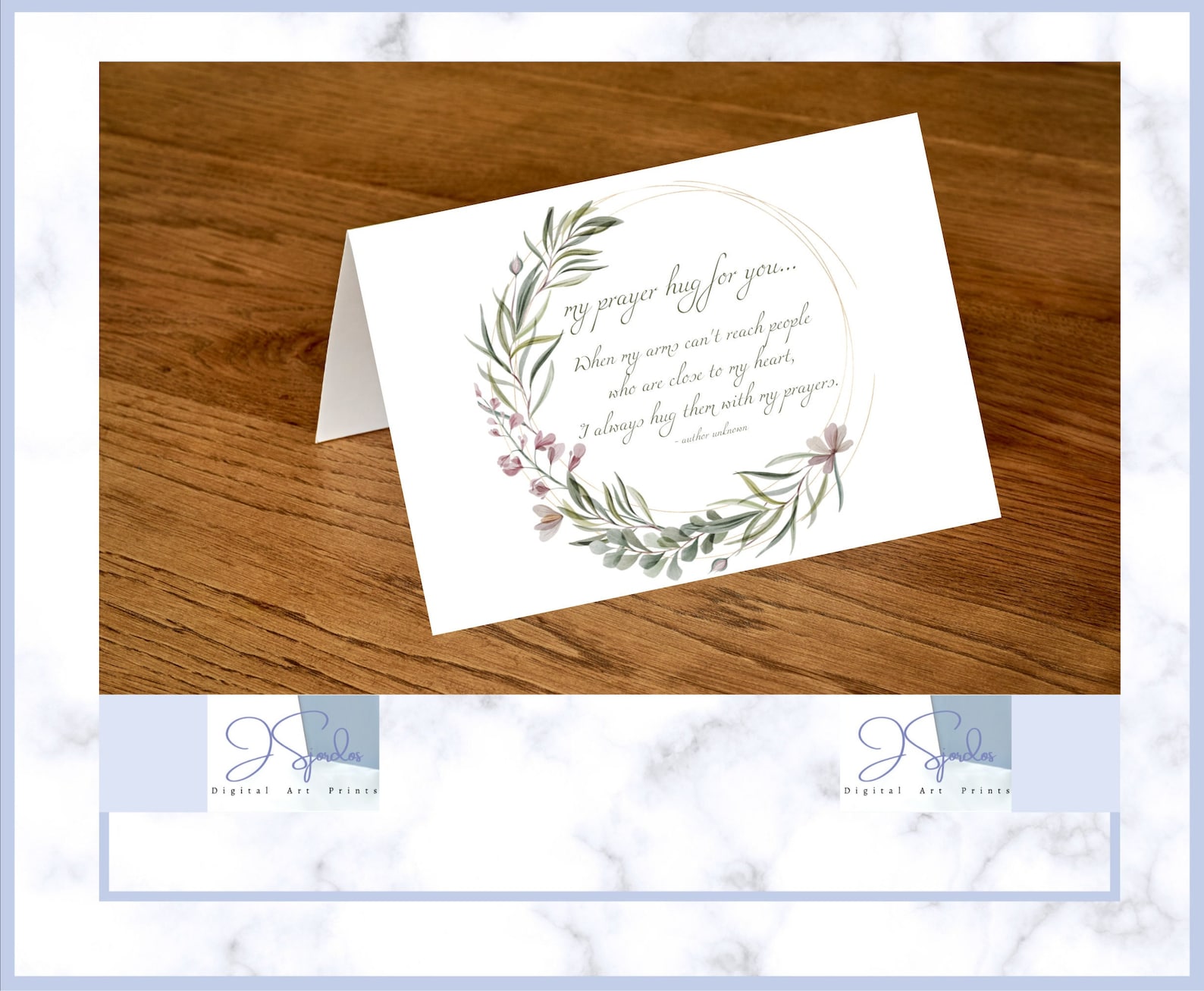 My Prayer Hug Card, Printable Cards Praying for You, Card for Friend ...