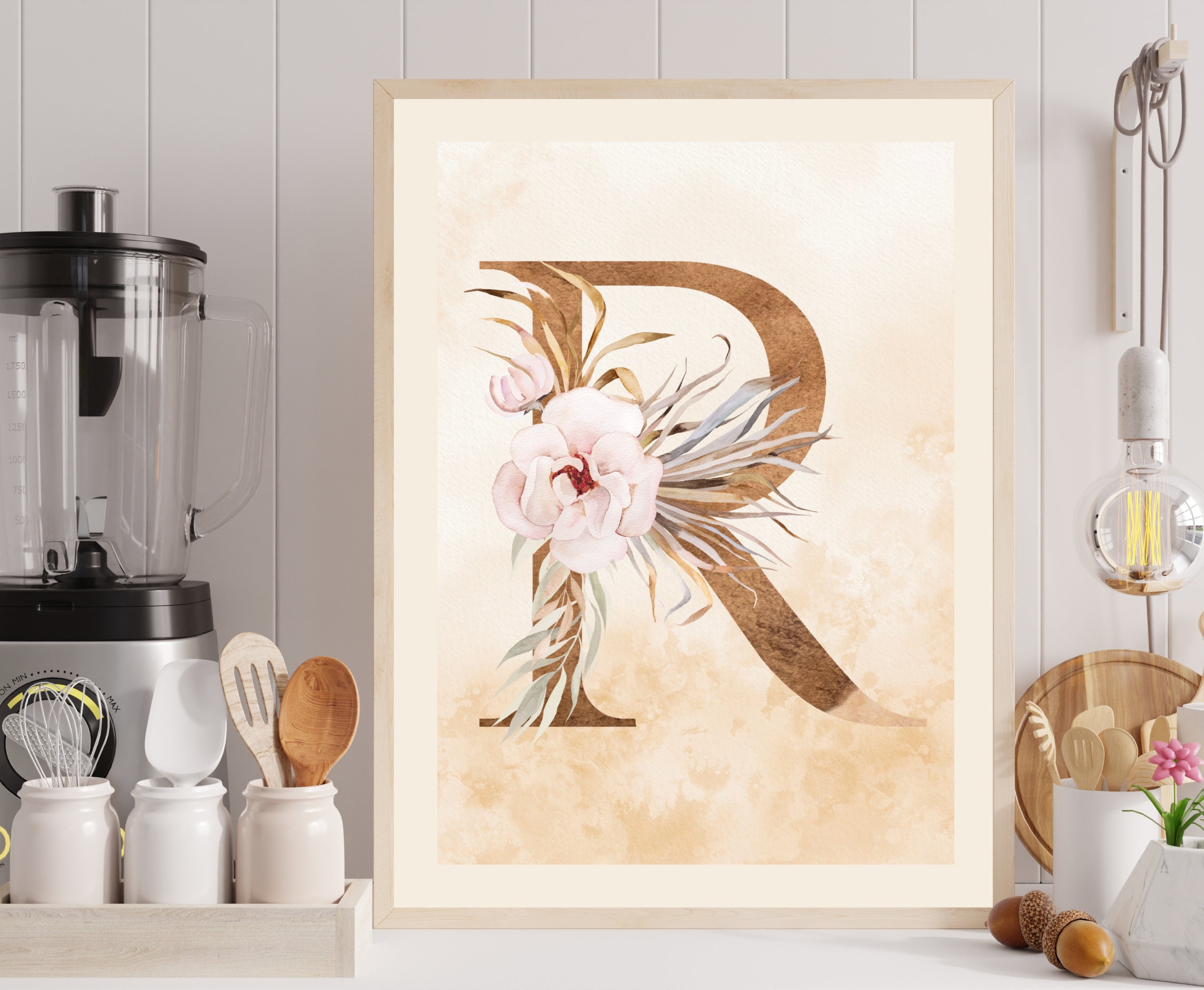 Letter R Wall Decor Digital Initial R Alphabet Wall Decor - Etsy