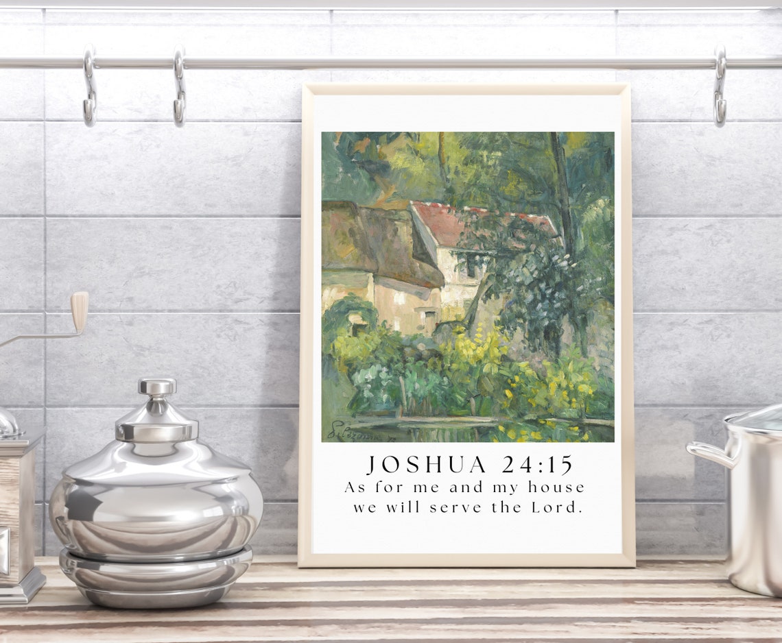 Joshua 24:15 Bible Verse Wall Art Christian Wall Poster - Etsy