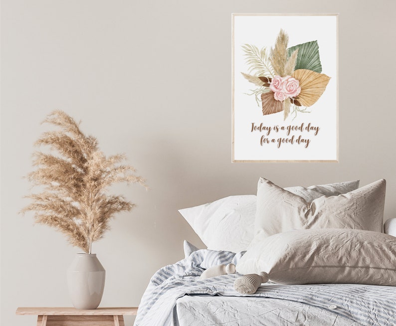 Wall Art Quote Today is a Good Day, Printable Inspirational Wall Art ...