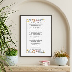 The Apostles' Creed Pdf, Christian Statement of Faith, Christian Wall ...