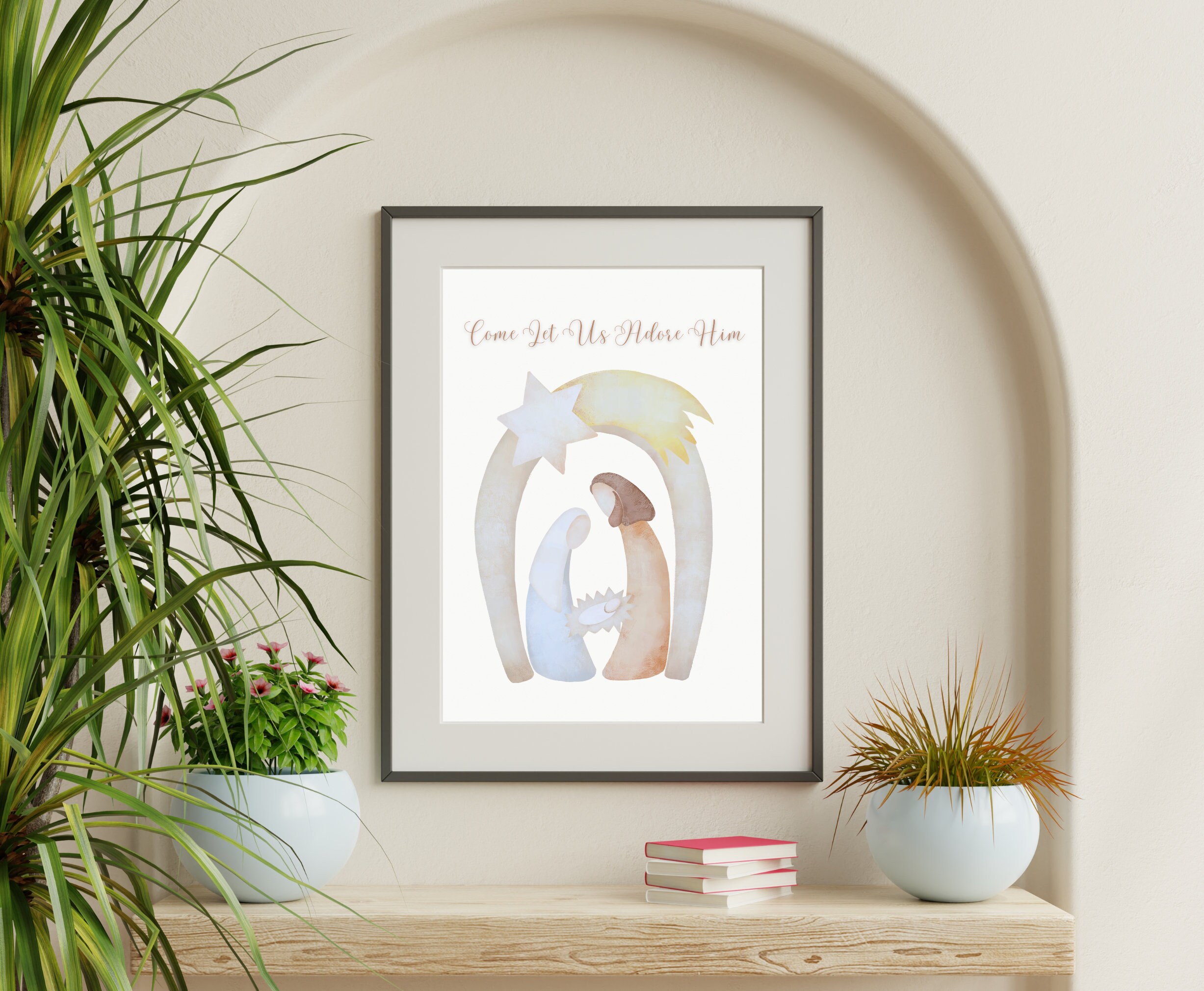 Christian Wall Decor for Christmas, Nativity Scene, Wall Art Religious ...