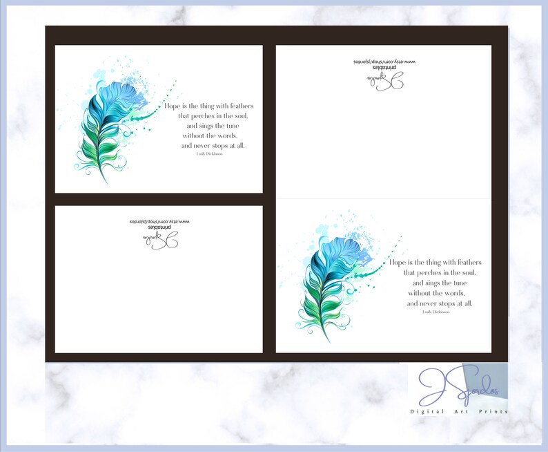 Emily Dickinson Poem Printable Card, Emily Dickinson Hope is the Thing ...