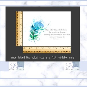 Emily Dickinson Poem Printable Card, Emily Dickinson Hope is the Thing ...
