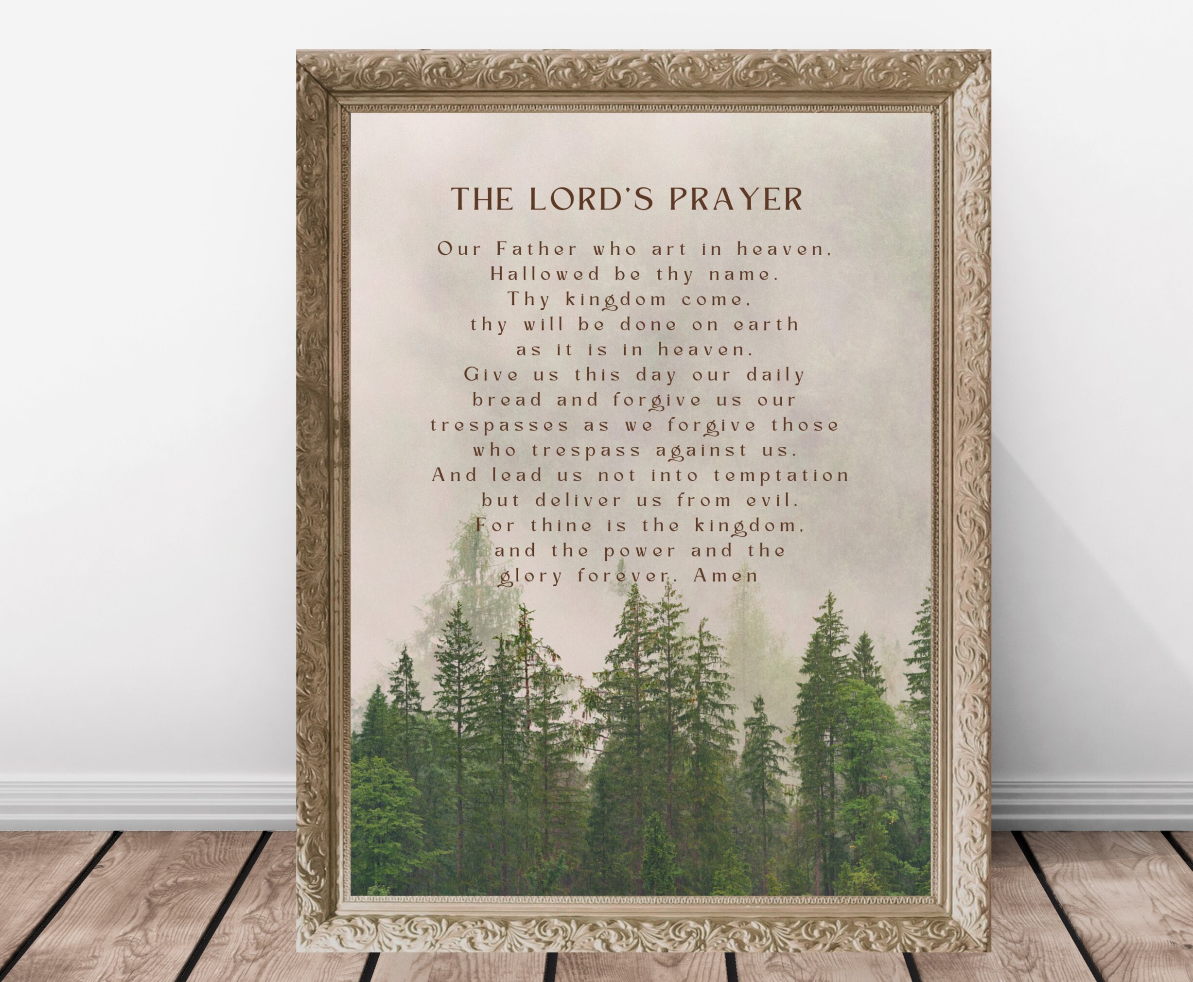 The Lord's Prayer Poster, Pdf, Christian Prayer, Faith Prayer ...