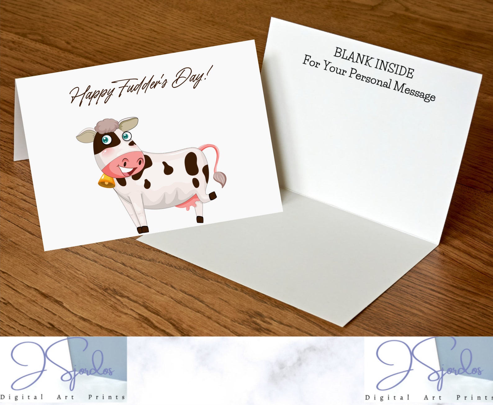 Cow Card Father's Day Printable, Cow Card for Dad, Fathers Day Card ...